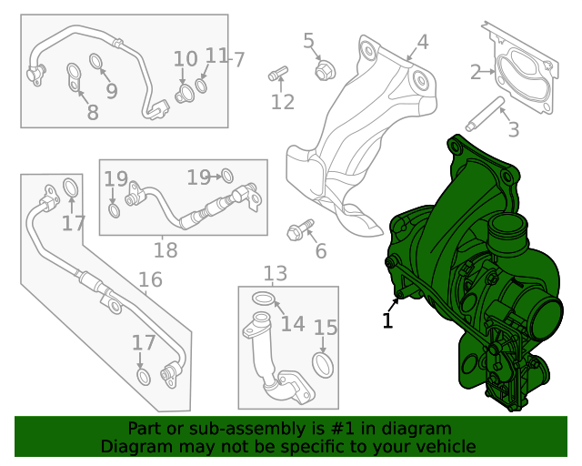 P2GZ-6K682-B - Turbocharger 2023-2024 Ford | Ford Parts Direct
