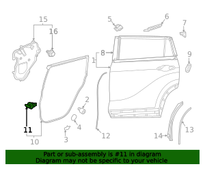 2019-2023 Toyota Door Weather-Strip Clip 67869-26050 | Toyota Parts