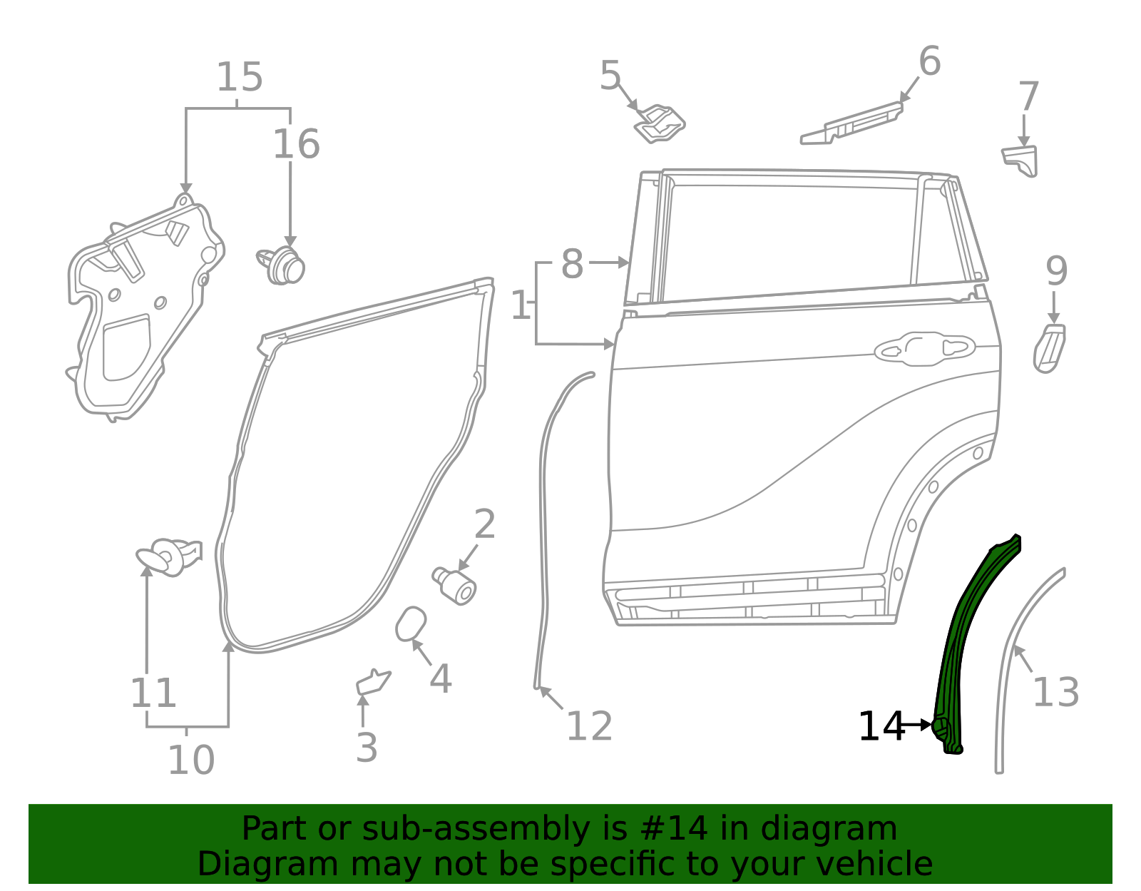 2020-2024 Toyota Highlander Outer Seal 67846-0E020 | Ourisman Toyota Parts