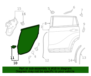 67871-0E080 - High-Quality Door Seal for 2020-2024 Toyota Highlander ...