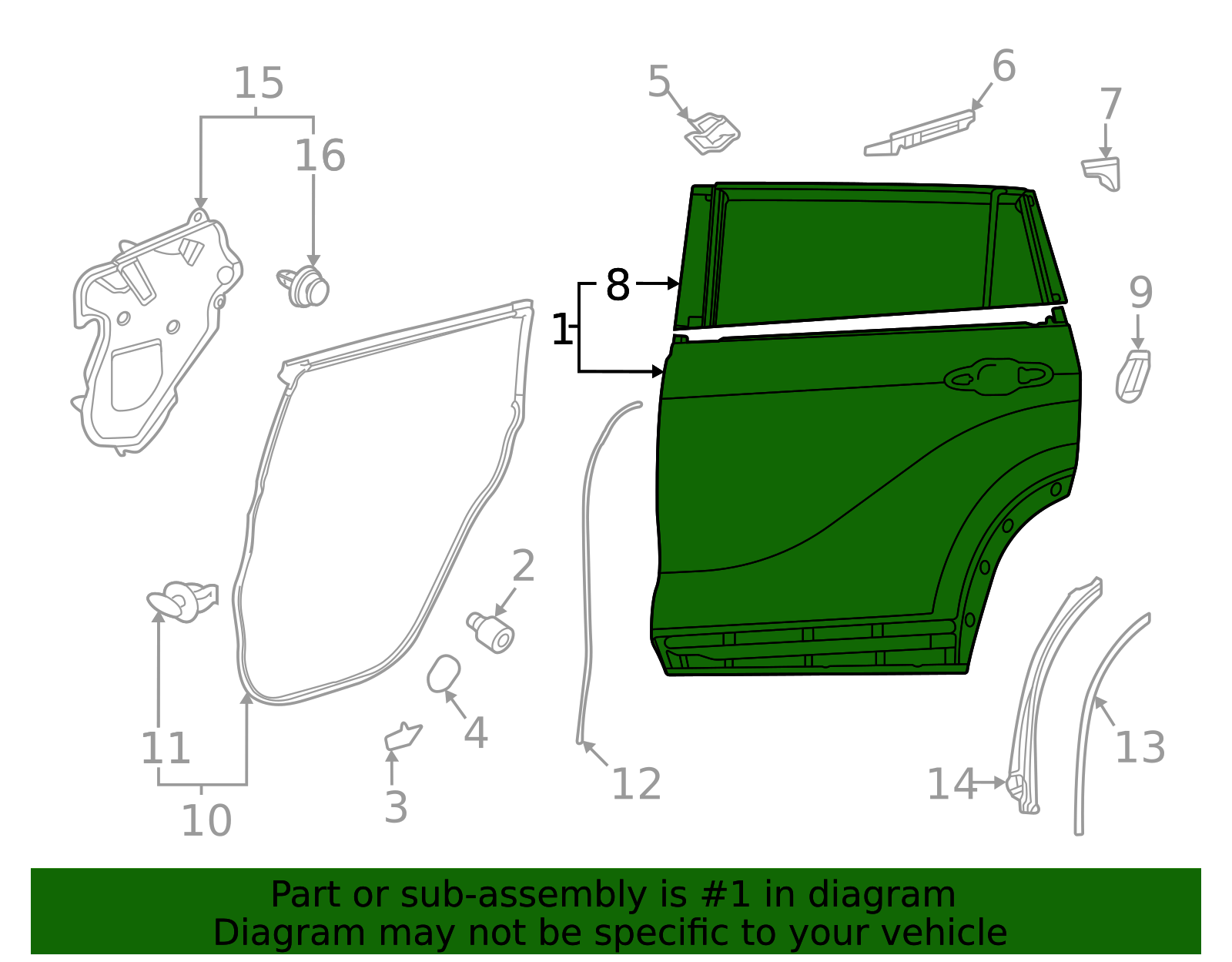 67004-0E190 - Door Shell - 2020-2024 Toyota Highlander ...