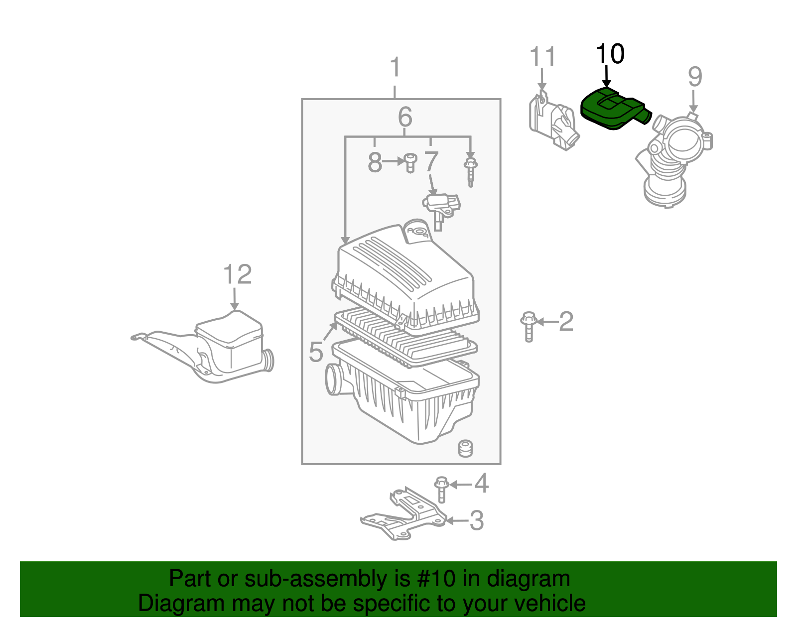 2009-2015 Toyota Resonator 17894-0V010 | Toyota Parts Center