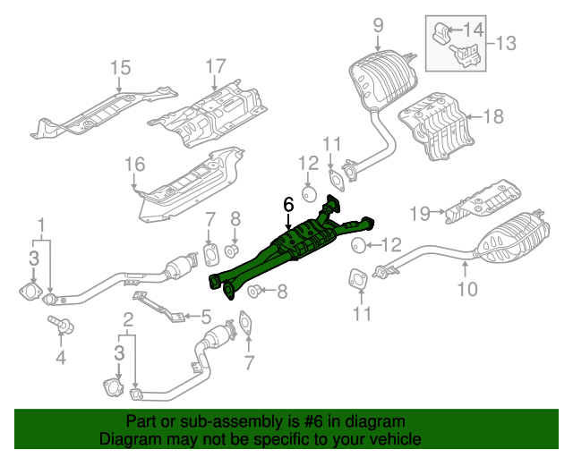 28710-B1260 - Exhaust Muffler 2017-2020 Genesis G80 | AutoNation Parts