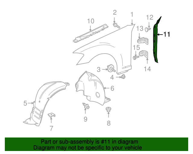 221-889-05-25 - Rear Seal 2007-2013 Mercedes-Benz | Mercedes-Benz USA Parts