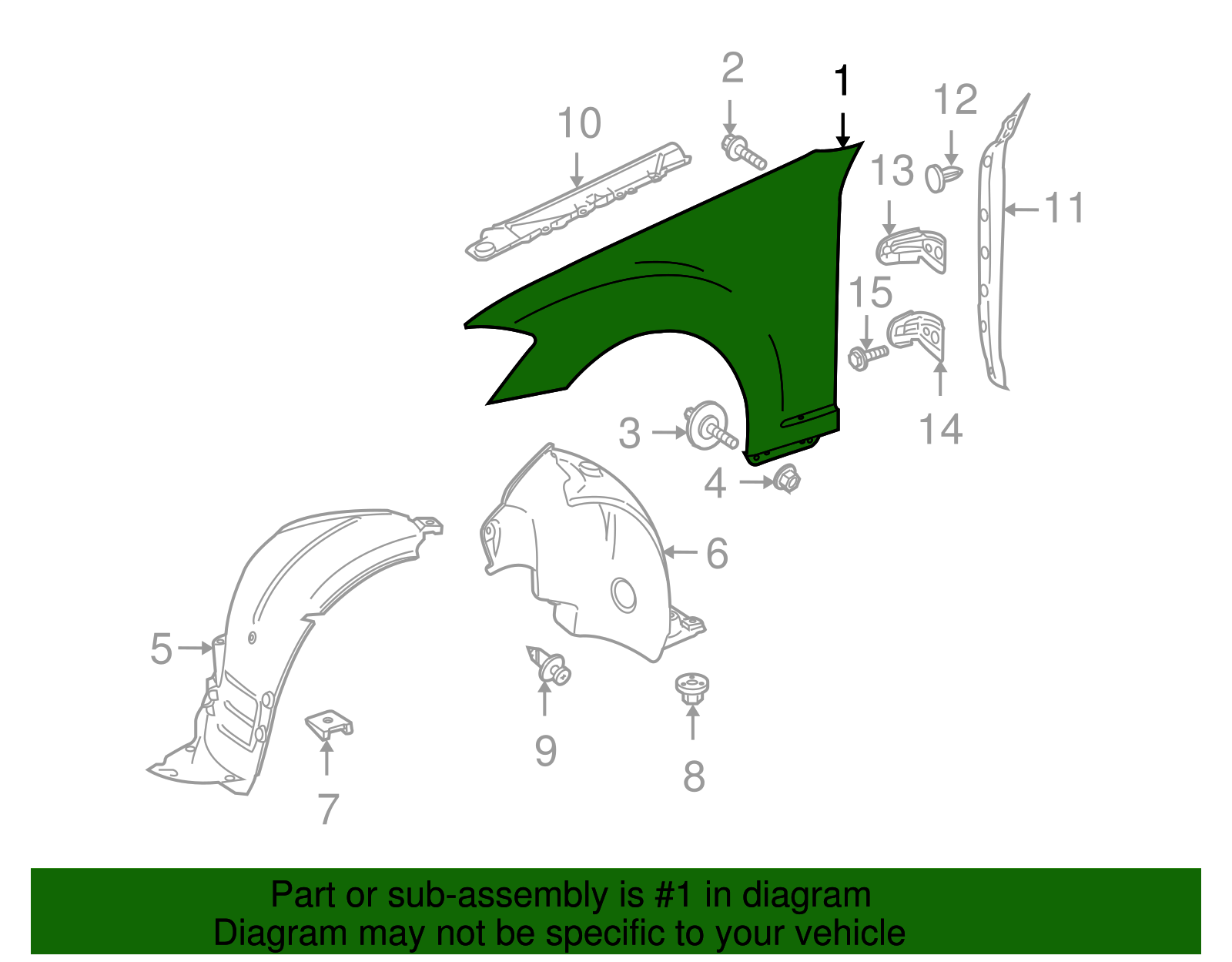 2007-2013 Mercedes-Benz Fender 2218800218 | Retail Performance Auto Parts
