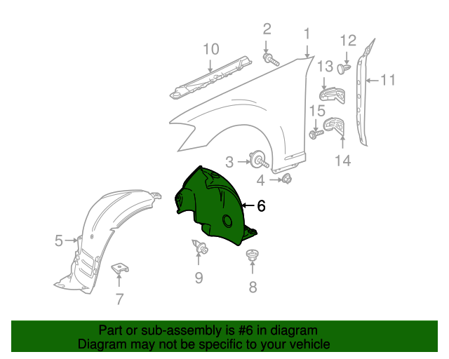 221-690-06-30 - Fender Liner 2007-2013 Mercedes-Benz | Mercedes-Benz ...