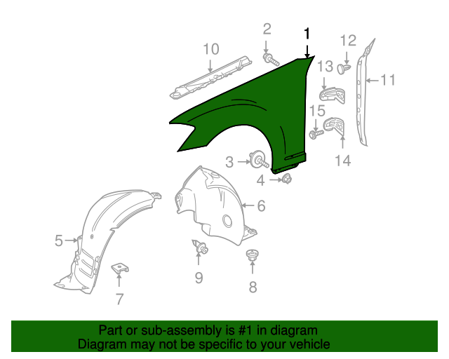 2007-2013 Mercedes-Benz Fender 221-880-02-18 | MB OEM Parts