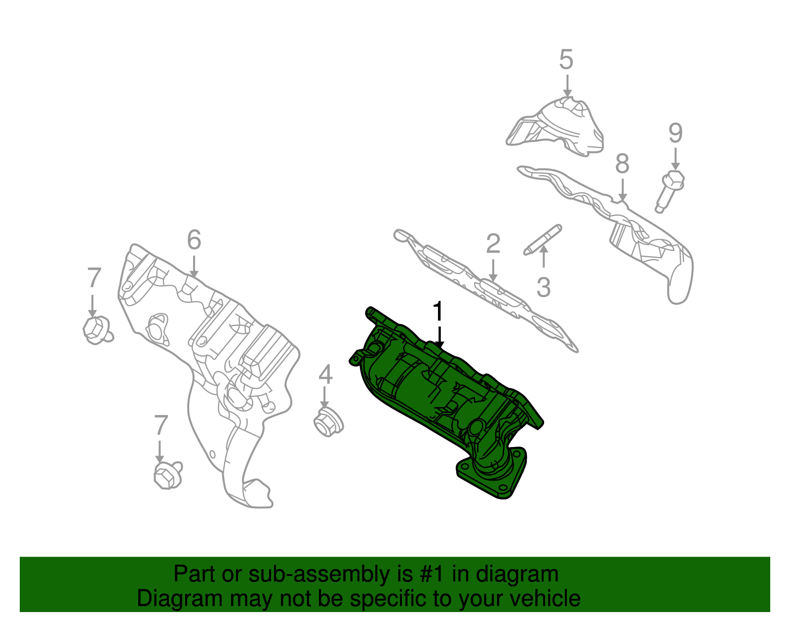 DA5Z-9431-A - Exhaust Manifold 2013-2019 Ford | AutoNation Parts