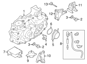 2011-2012 Nissan Leaf Side Mount Bracket 11253-3NA0A | TascaParts.com