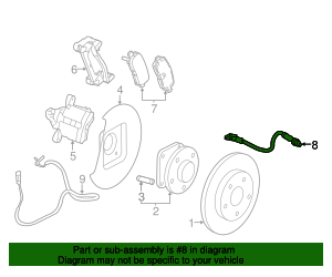 2013-2019 GM Rear Hydraulic Brake Hose Assembly 84025413 ...