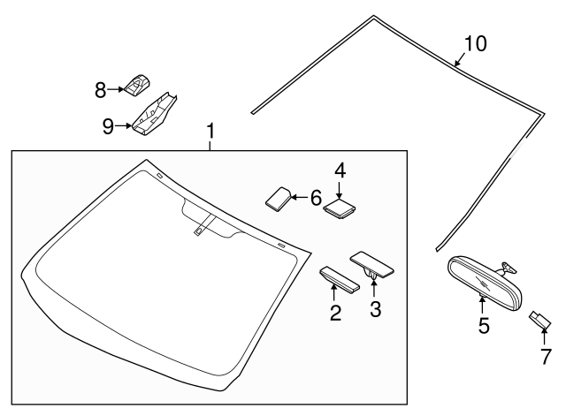 86130-F2000 - Reveal Molding - 2017-2020 Hyundai Elantra | Joseph ...