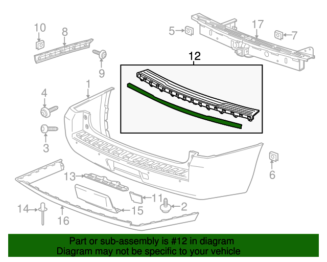 2015-2020 GM Rear Bumper Fascia Step Pad 84277155 GM | GMPartsDirect.com