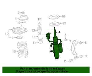 4G0-412-019-B - Strut 2017-2018 Audi | Audi OEM Parts
