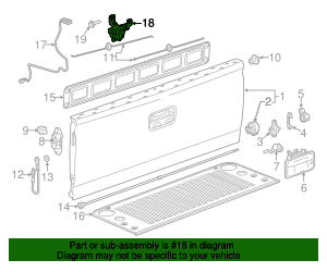 2016-2019 GM Tailgate Lock Actuator 84374353 GM | GMPartsDirect.com