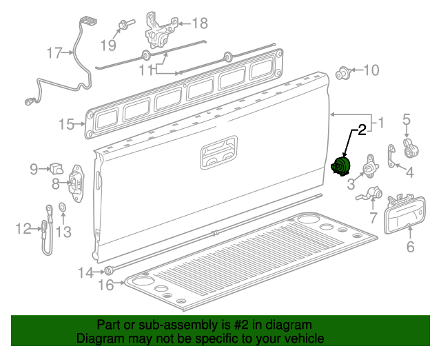 2014-2022 GM Pickup Box Tailgate Hinge Bushing 84331136 | OEM Parts Online