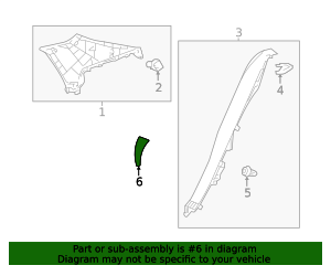62566-47010-C0 - Pillar Cover - 2021-2022 Toyota | OEM Genuine Toyota Parts