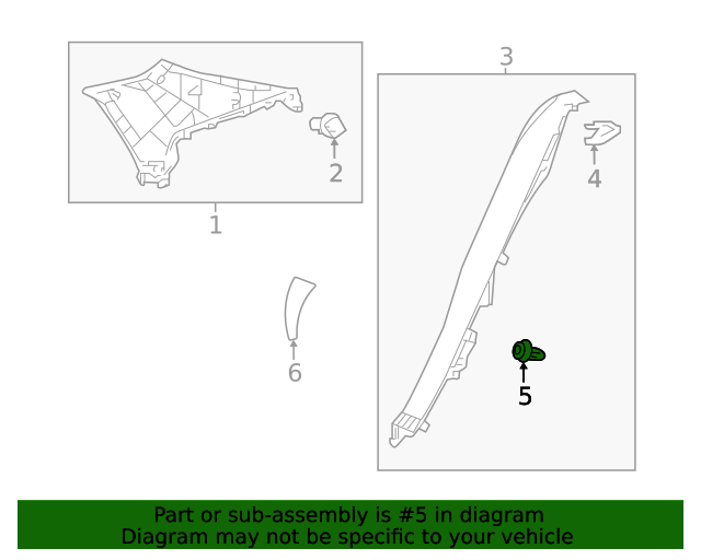 90468-08048 - Lock Pillar Trim Retainer - 2020-2022 Toyota | OEM ...