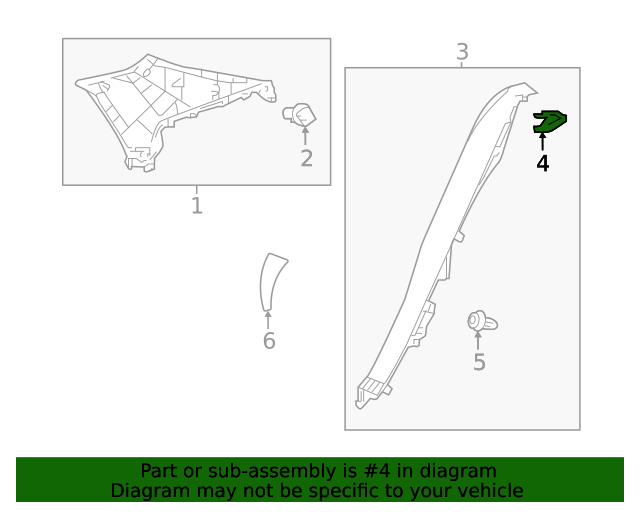 2016-2022 Toyota Door Switch Trim Panel Clip 90467-05172 | Toyota Parts ...