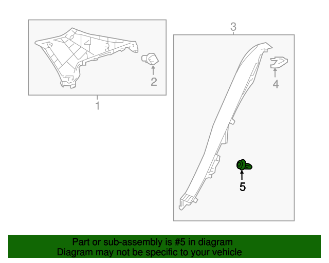 Upper Center Pillar Trim Clip - Toyota (62217-13010) | Toyota Parts