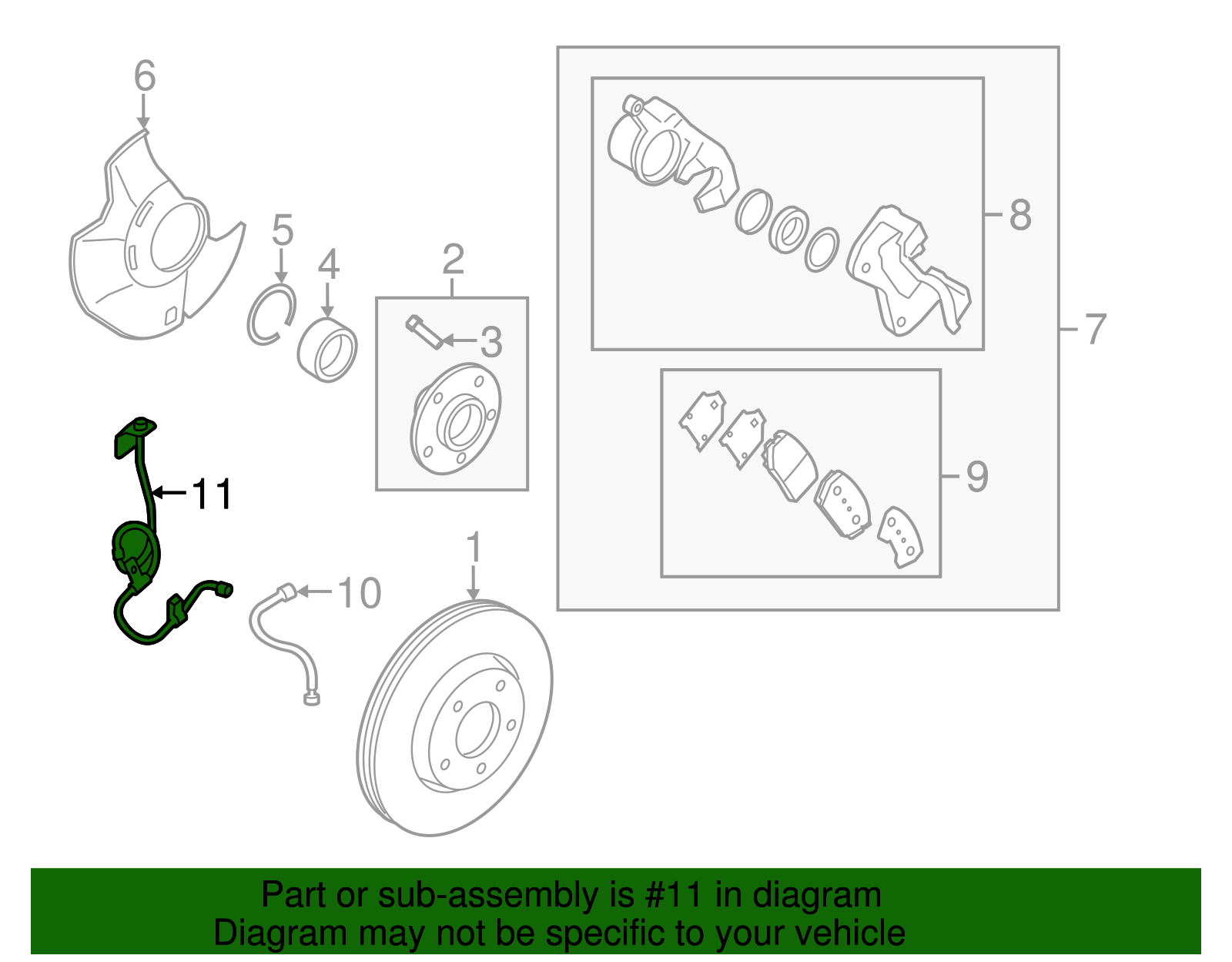 2011-2015 Hyundai Sonata ABS Sensor 59810-3Q000 | OEM Parts Online