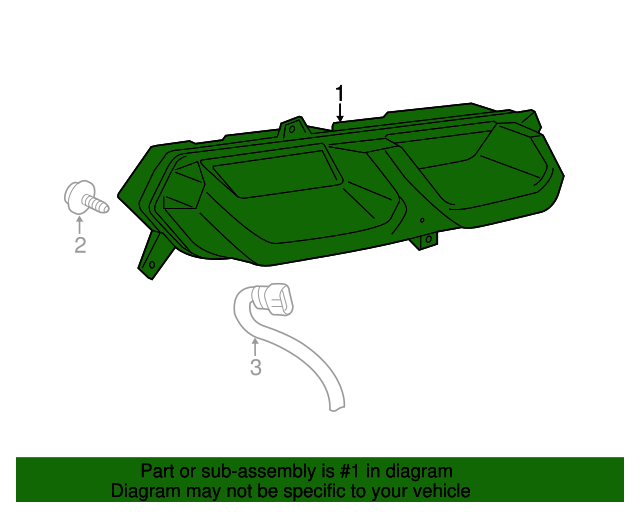 2014-2019 Chevrolet Corvette Rear Passenger Side Stop Lamp 84587836 GM ...