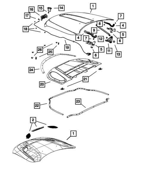 Hood and Hood Release for 2018 Dodge Durango | MOPAR Discounted Parts