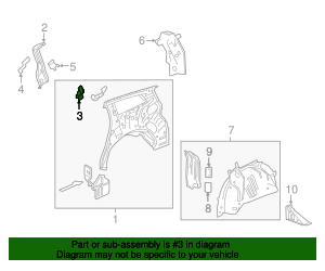 2018-2022 Buick Enclave Driver Side Quarter Panel Inner Brace 84070467 ...