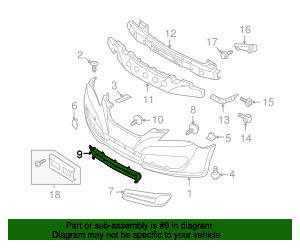 2010-2012 Hyundai Genesis Coupe Center Grille 86569-2M000 | OEM Parts ...