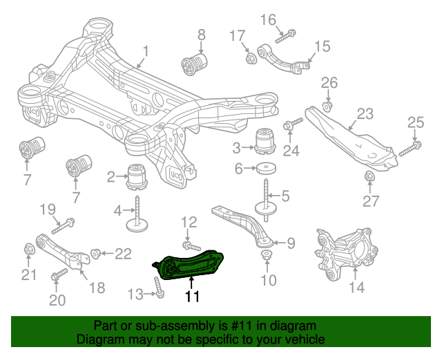 2014-2020 Jeep Cherokee Trailing Arm - Driver's Side (LH) 5090045AF ...