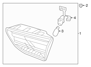92403-H9100 - Backup Lamp Assembly 2018-2021 Kia Rio | Kia.Parts Store