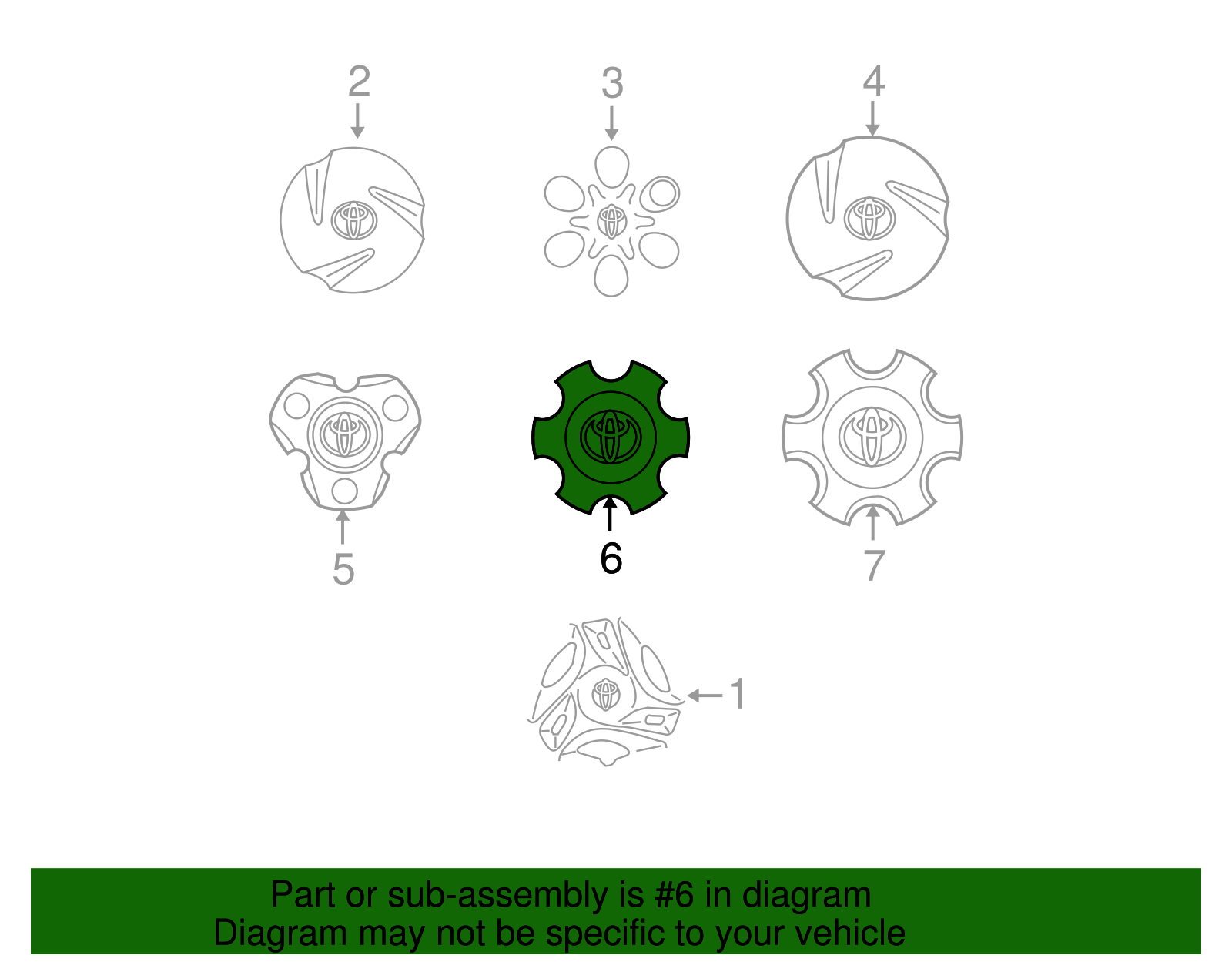 OEM 2003-2006 Toyota Tundra Wheel Cap Part # 42603-AF020 | Modern ...