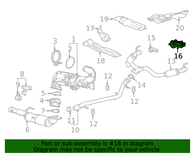 2021-2024 GM Driver Side Exhaust Tail Pipe Heat Sleeve 84817177 GM ...