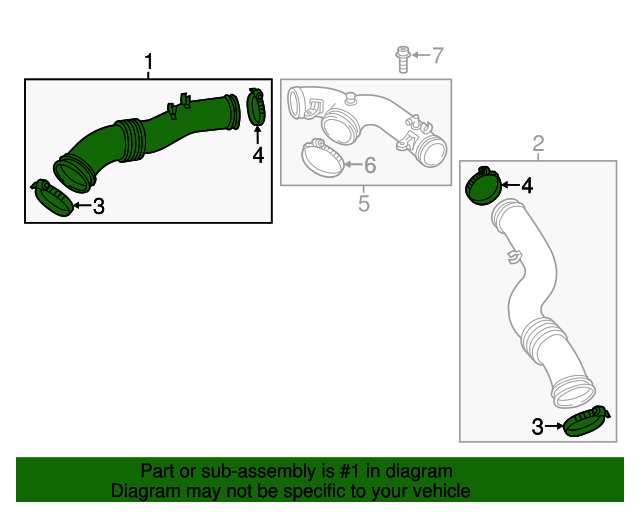 2013-2018 Audi S8 Intake Pipe 4H0-129-616-J | OEM Parts Online