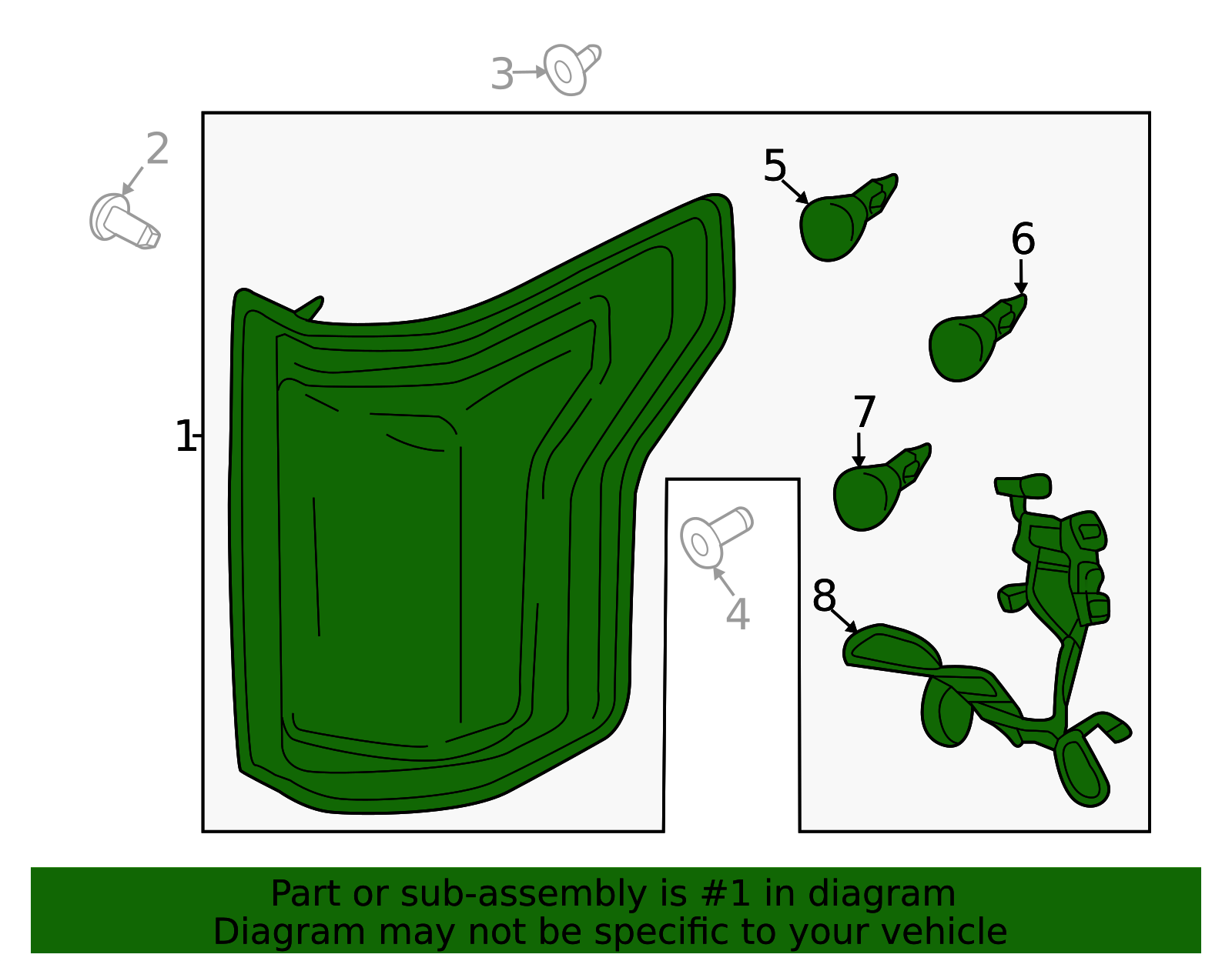 Genuine OEM Ford Part - Tail Lamp Assembly ML3Z-13405-F | Genuine OEM ...