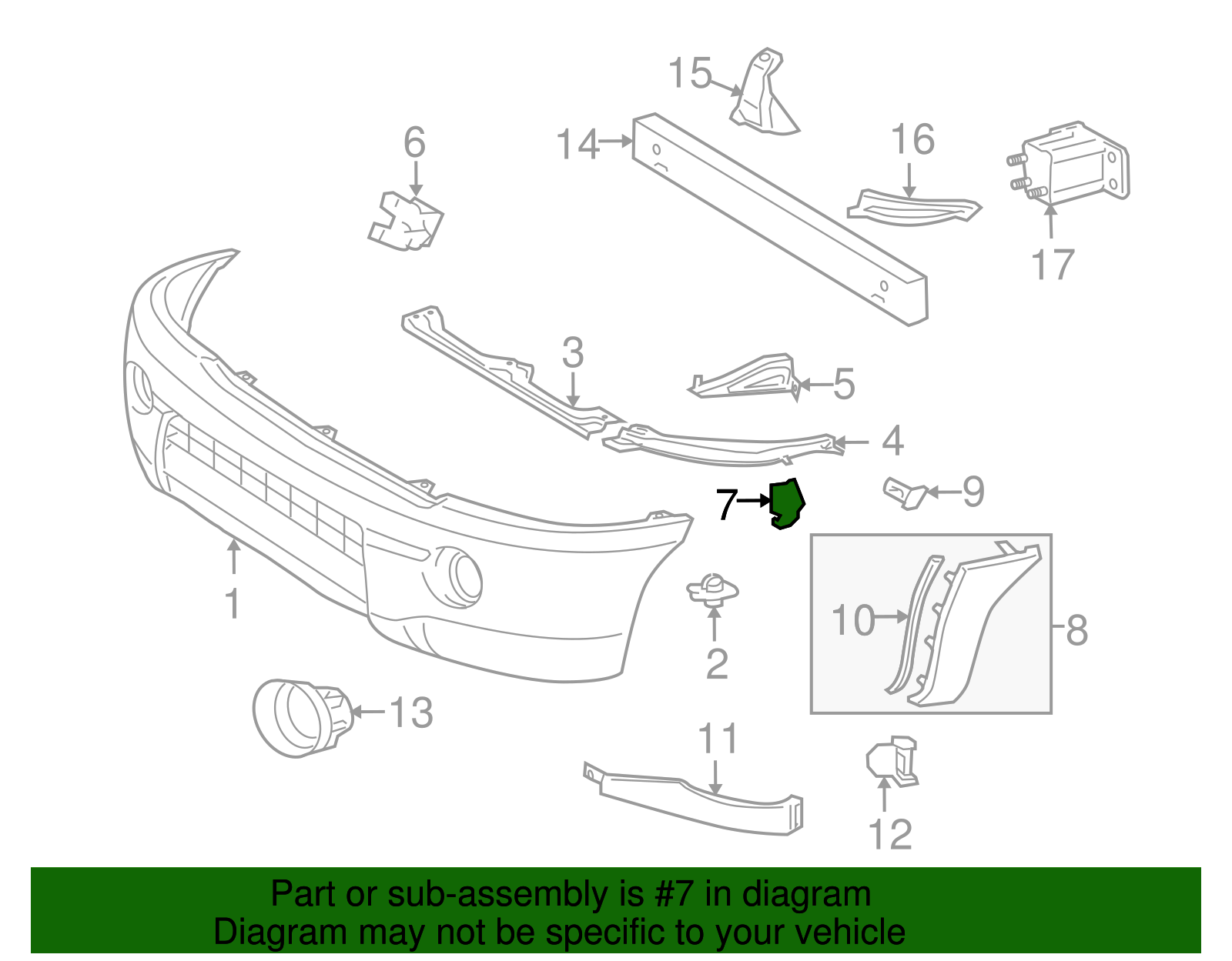 2005-2015 Toyota Tacoma Cover Support 52115-04060 | Toyota Parts Center
