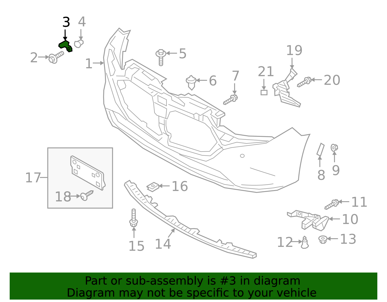 2019-2024 Mazda 3 Bumper Cover Retainer BDTT-50-0U6A | Mazda-Parts