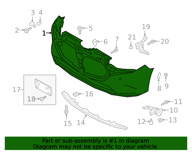 2019 Mazda 3 Bumper Cover BCKA-50-031E-BB | TascaParts.com