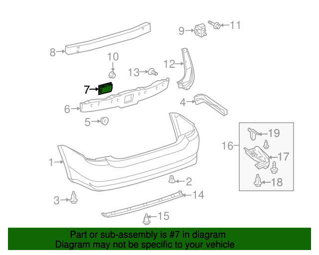 2004-2009 Toyota Prius Bumper Impact Absorber Bracket 52169-47010 ...