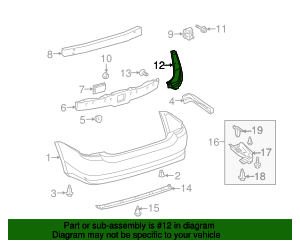 5259247010 - Side Seal 2004-2009 Toyota Prius | AutoNationParts.com