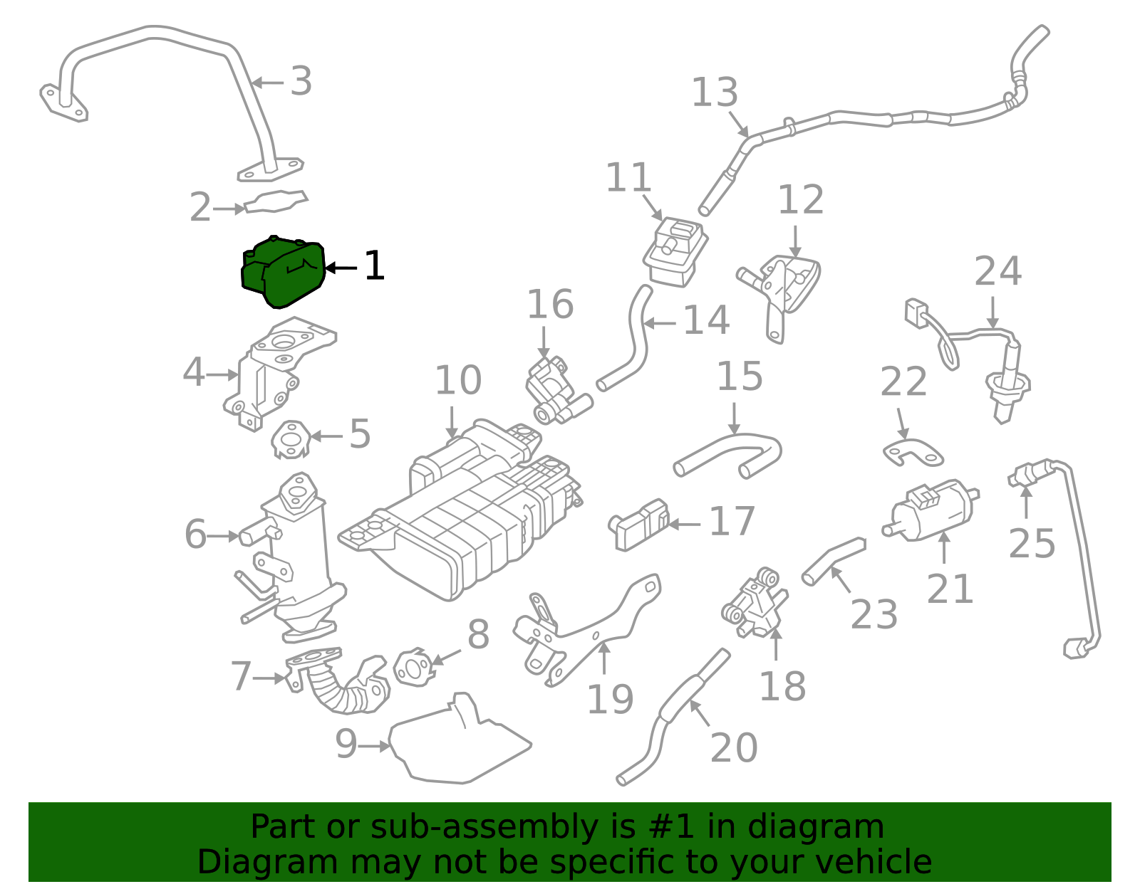 MQ720070 - Exhaust Gas Re-Circulation (Egr) Valve 2022-2023 Mitsubishi ...