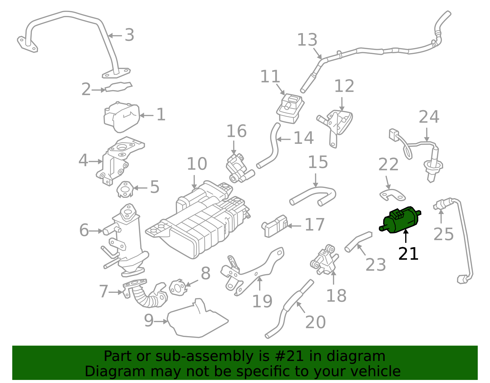 2022-2024 Mitsubishi Outlander Vacuum Valve AX000026 | Mitsubishi Parts ...