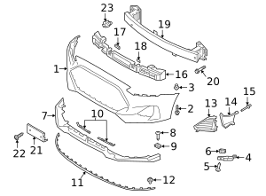 86531-J3500 - Lower Grille - 2019-2021 Hyundai Veloster | World OEM ...