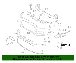 2019-2022 Hyundai Bumper Cover Bracket 86513-J3000 | AutoNationParts.com