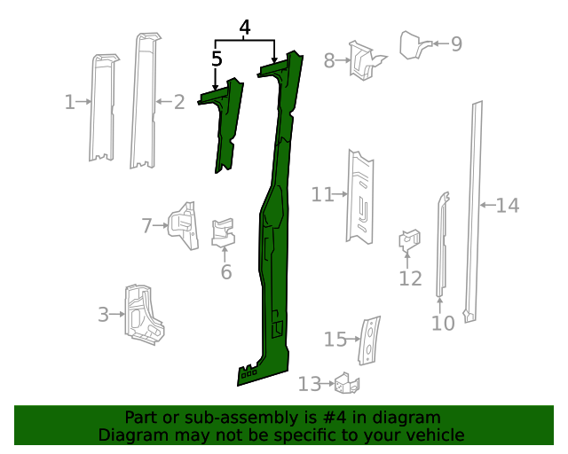2010-2023 Mercedes-Benz Outer Pillar 906-630-32-00 | MB Parts Center