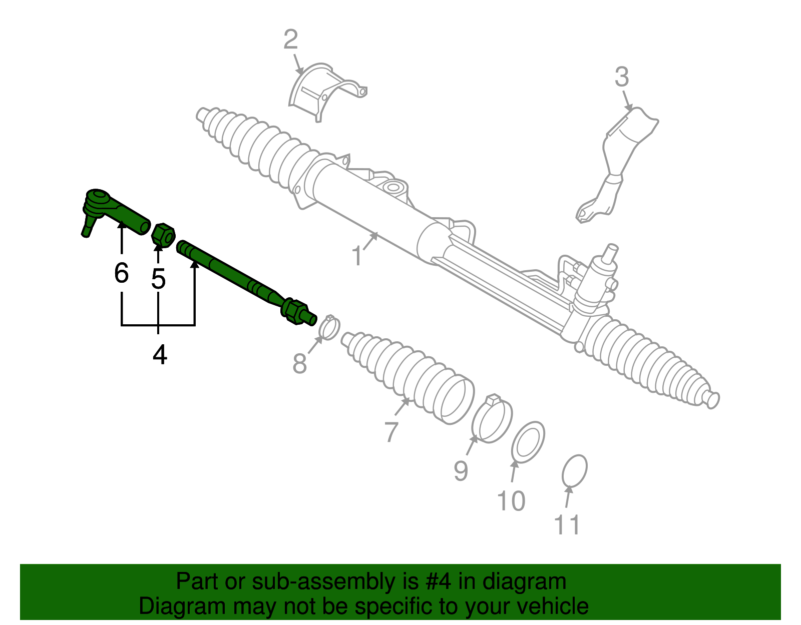 2007-2015 Audi Q7 Tie Rod Assembly 7L0-422-804-D | OEM Parts Online