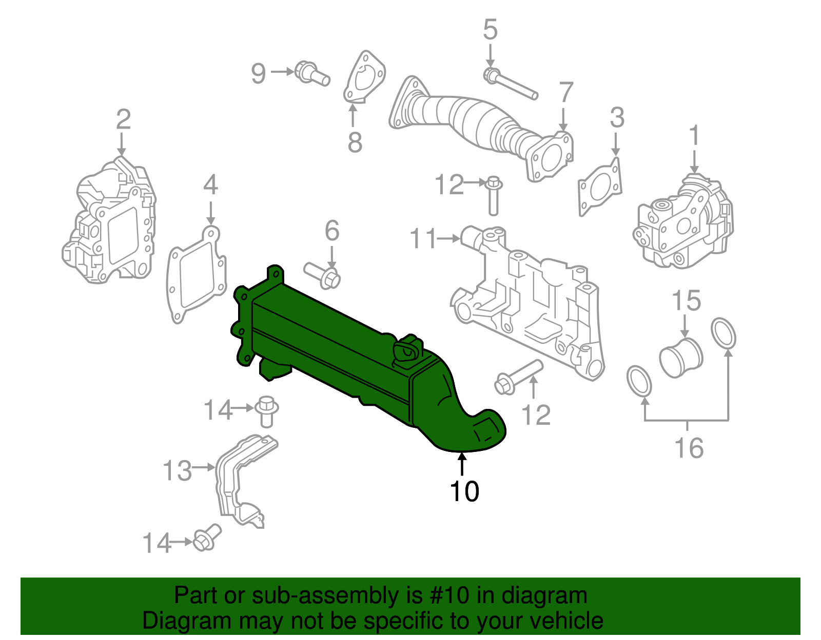 2016-2019 Nissan TITAN XD Egr Cooler 14735-EZ49C | OEM Parts Online