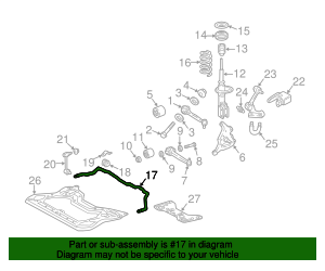 203-323-44-65 - Suspension Stabilizer Bar 2001-2009 Mercedes-Benz ...