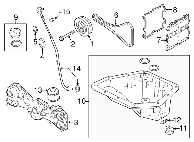 2011-2024 Subaru Engine Timing Cover Gasket 806912190 | Subaru Parts Store