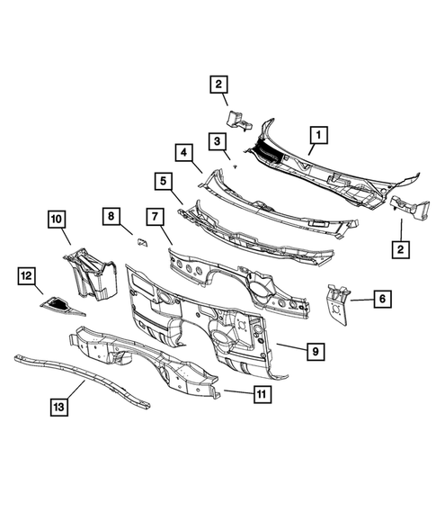 Cowl and Dash Panel for 2023 Dodge Challenger | Mopar Estores