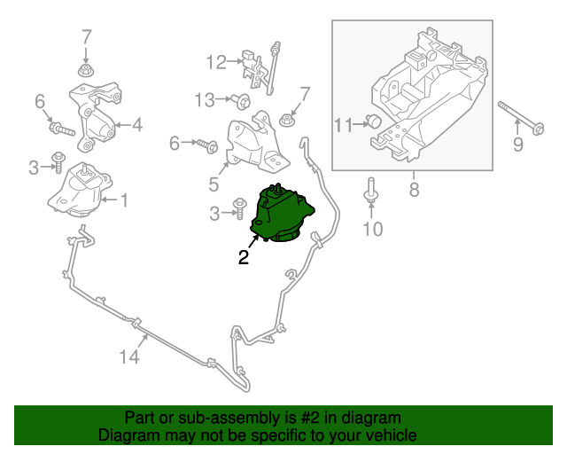 Motor Mount - 2018-2020 Land Rover Range Rover Velar (LR117099) | Land ...